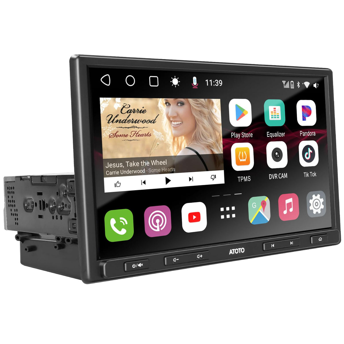 ATOTO S8 10.1" Single Din Car Stereo with CarPlay, Android Auto, GPS