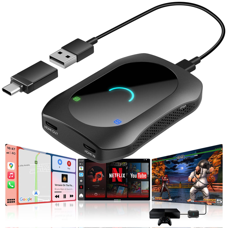 ATOTO CarPlay Ai Box with 8GB+128GB Car Smart Box Android 13 Wired to