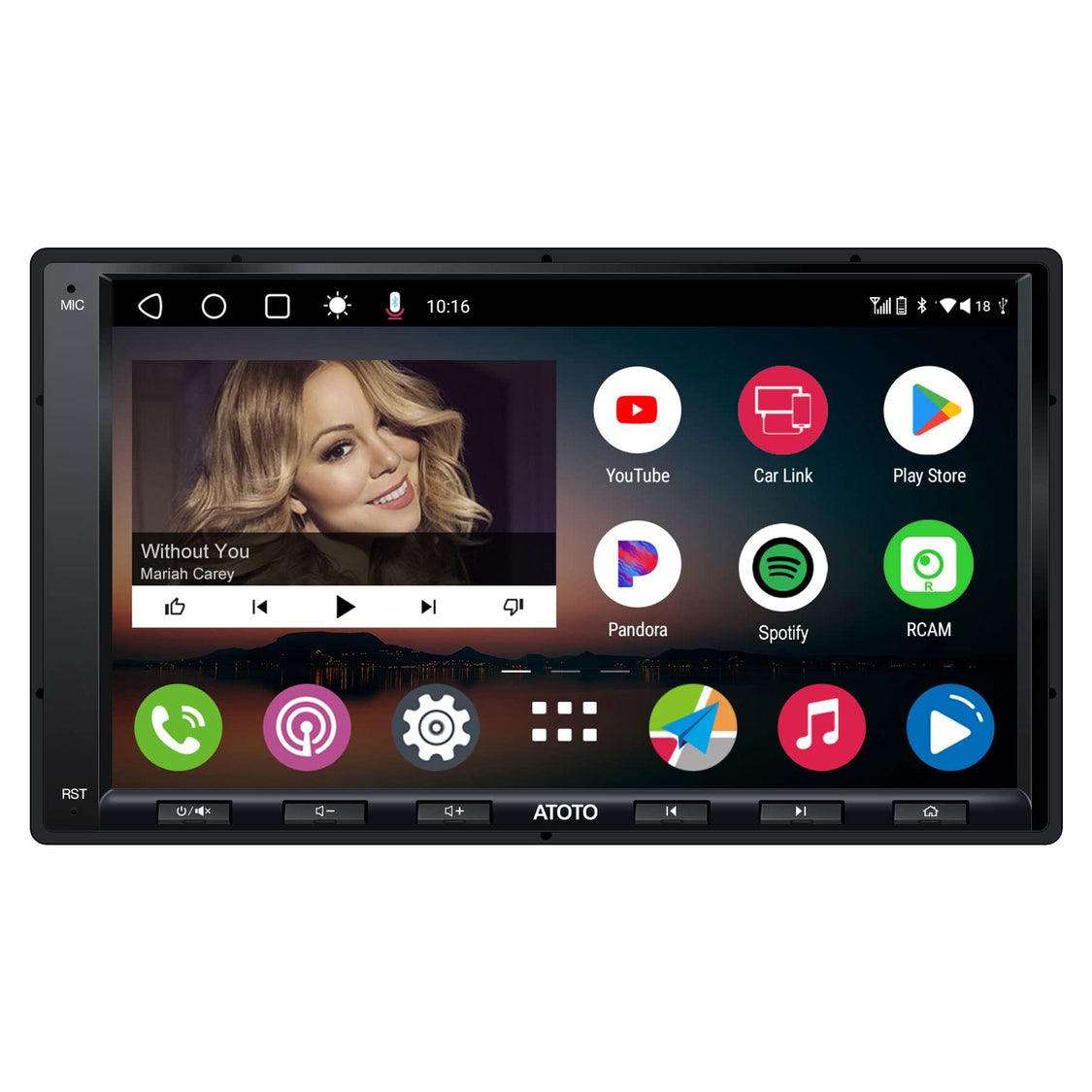 ATOTO A5L 7" Double Din Car Stereo, Wireless CarPlay & Android Auto