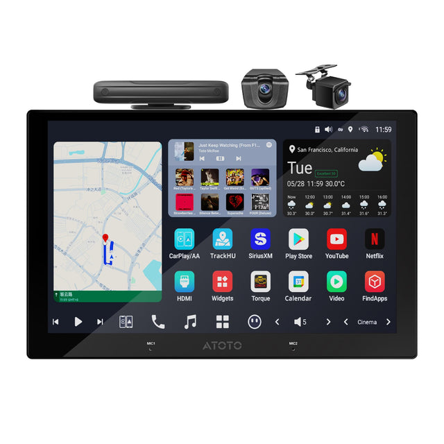 ATOTO X10 9" Double Din Android Autoradio mit Kameraeingang