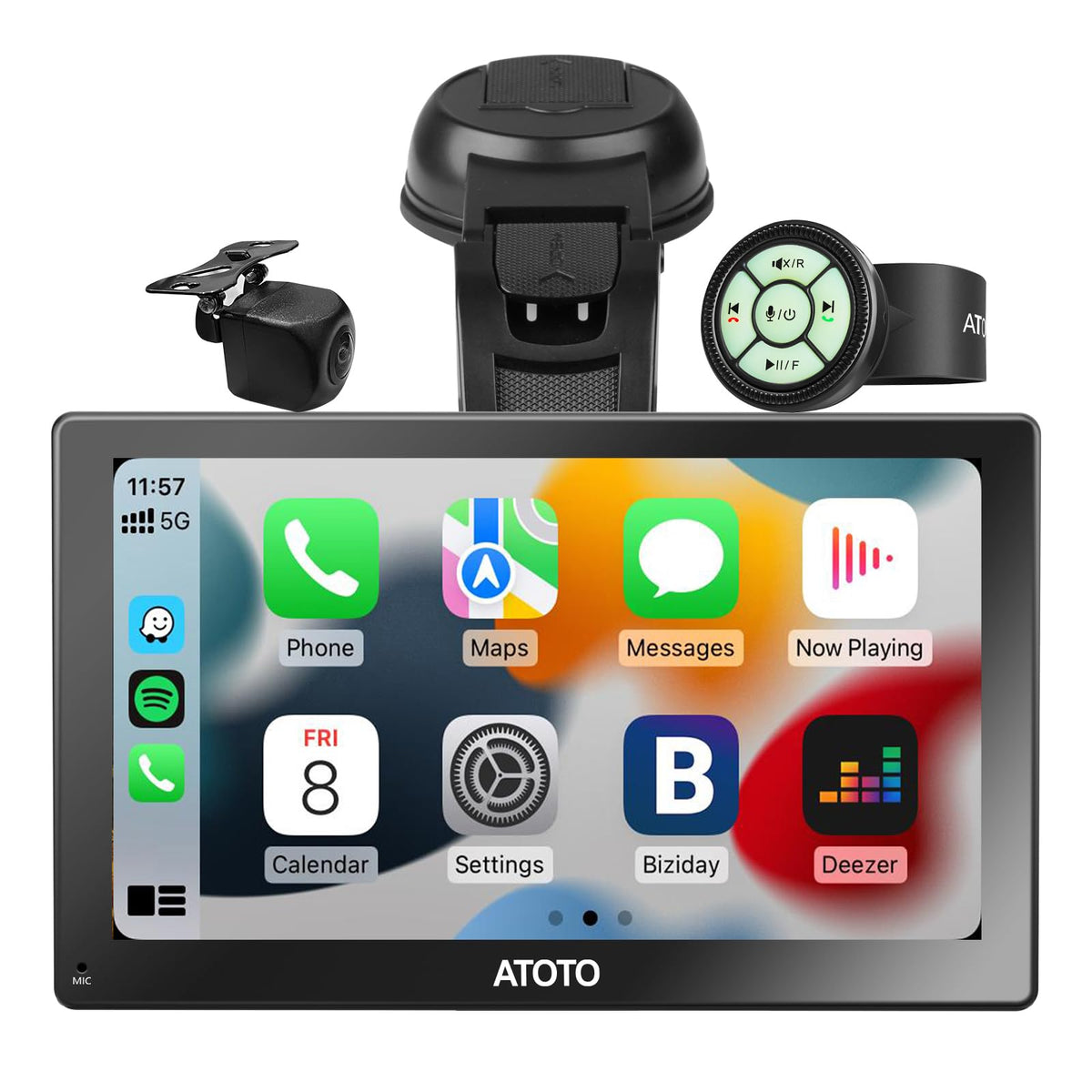 ATOTO P5 9" Sat Nav QLED Wireless CarPlay 1080P Backup Camera